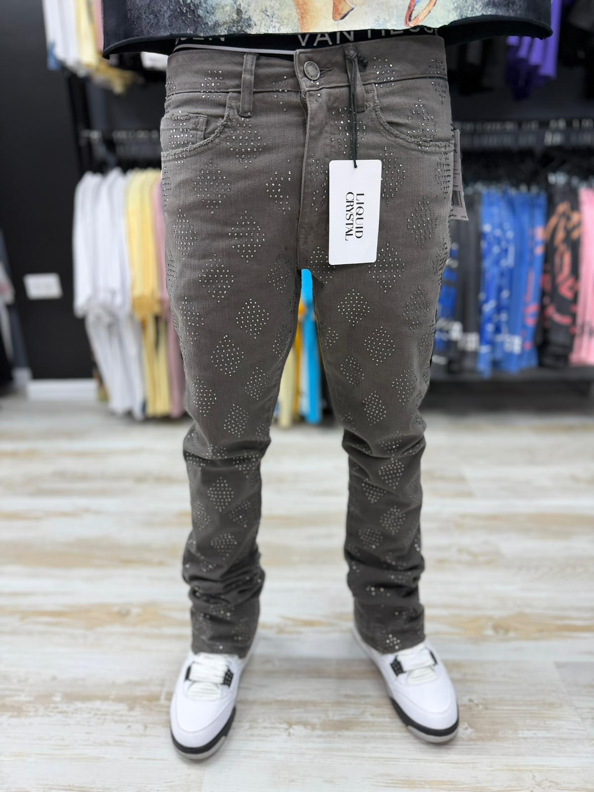 Mahon Stacked 'Denim Flare charcoal' – KM Fashion Clothing